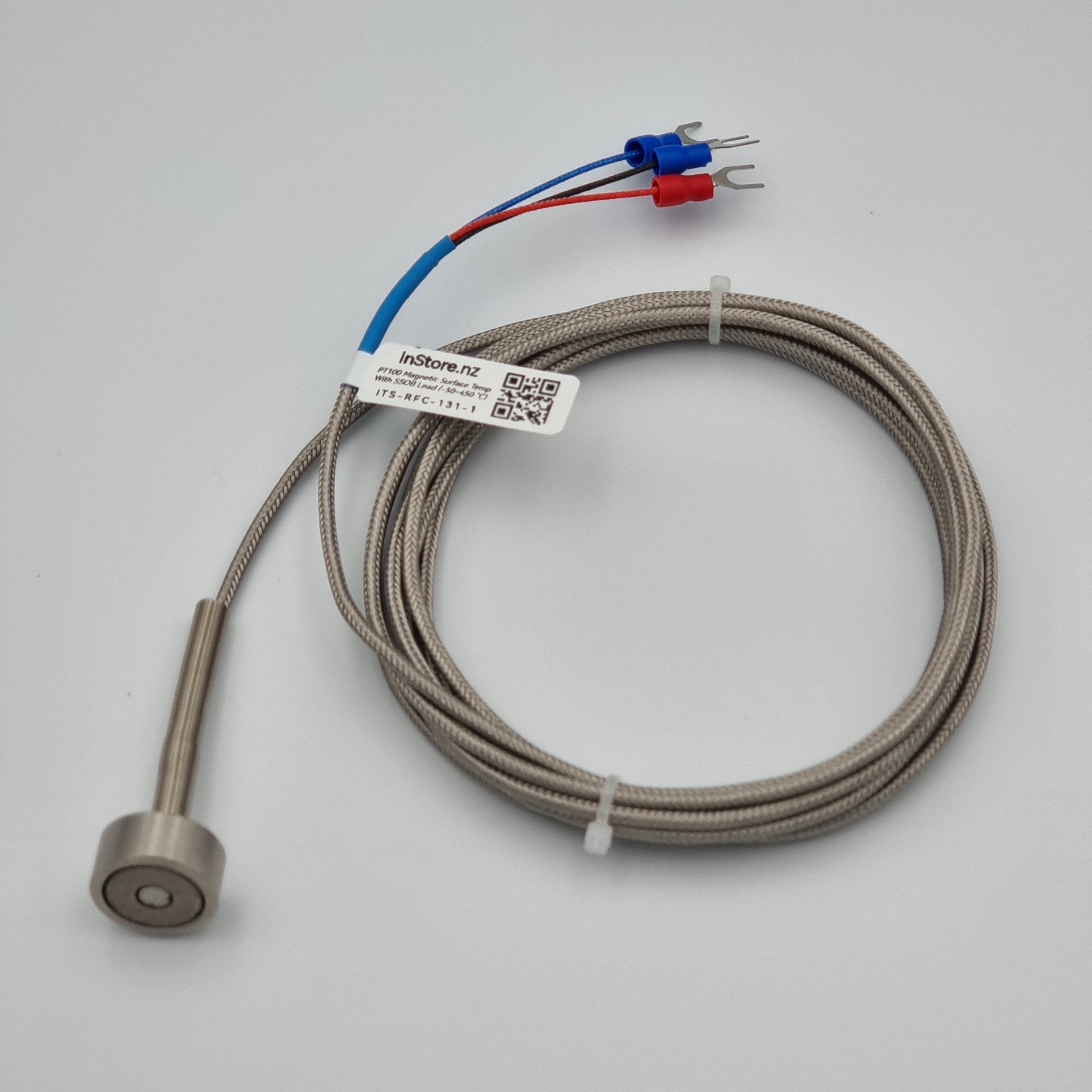 PT100 Magnetic Surface Temperature Sensor with SSOB Lead [-50...450°C ...