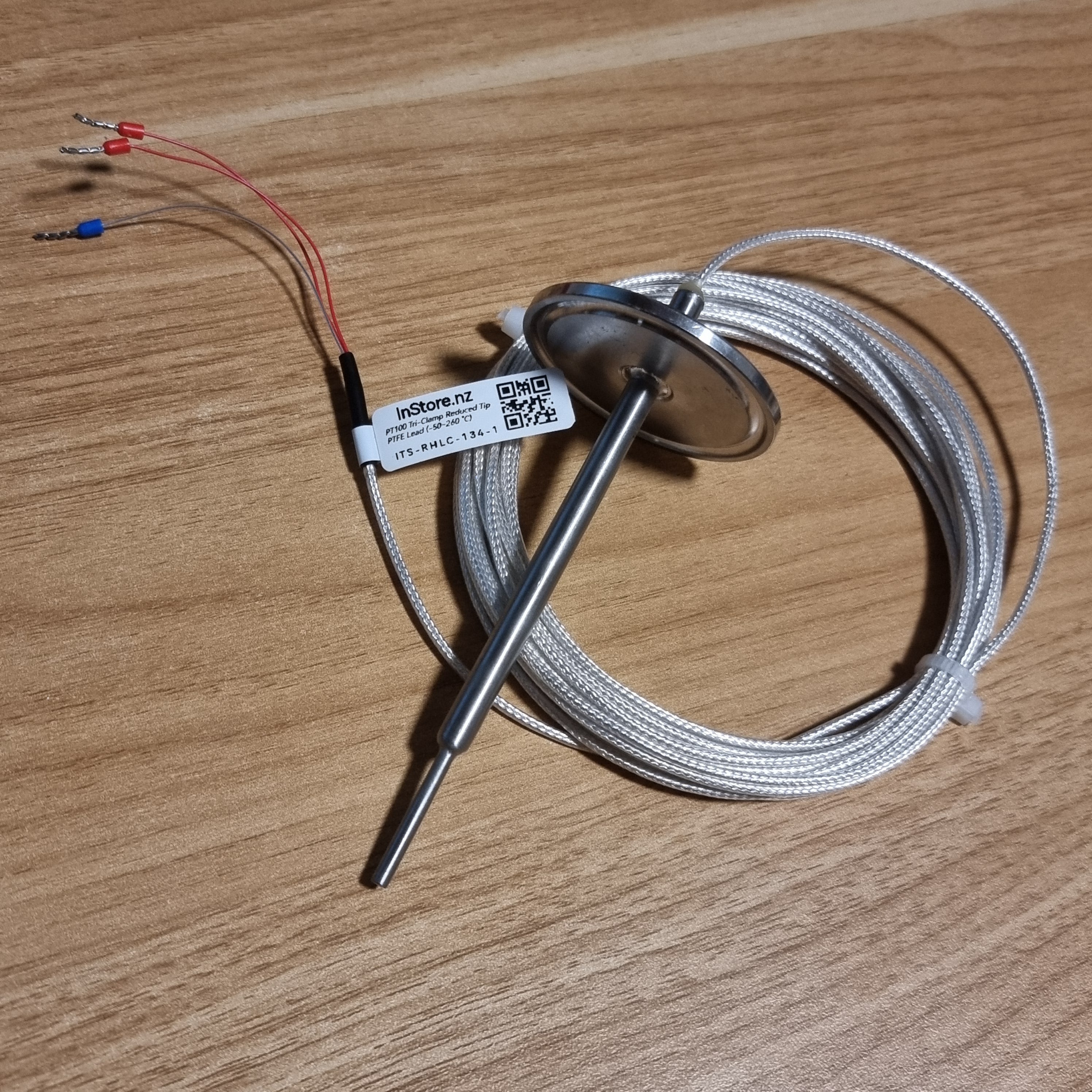 PT100 Tri-Clamp Reduced Tip with PTFE Lead (-50~260 °C) – inStore Ltd