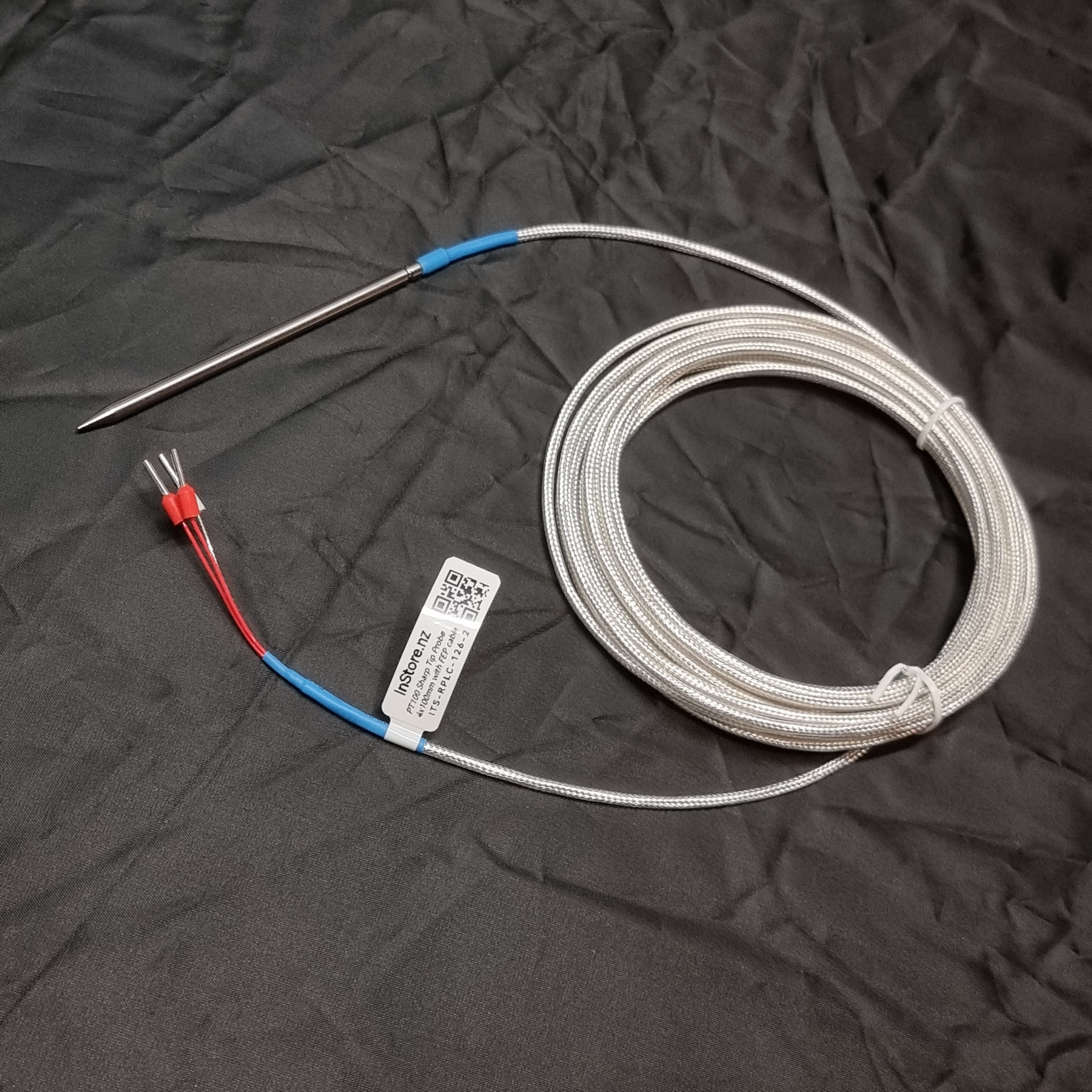 PT100 Sharp Tip Probe - 4x100mm with FEP cable (-50~200°C) – InStore Ltd